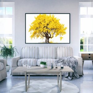 Laburnum Tree Colored Sketch Digital Art Drawing PNG, JPG, SVG 300dpi 4 ...