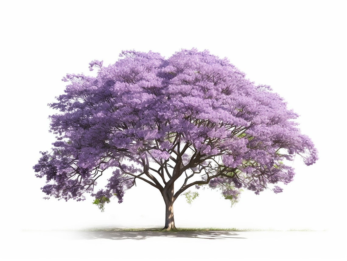 Jacaranda Tree Sketches Set of 5 Colorful Renditions, High-resolution ...