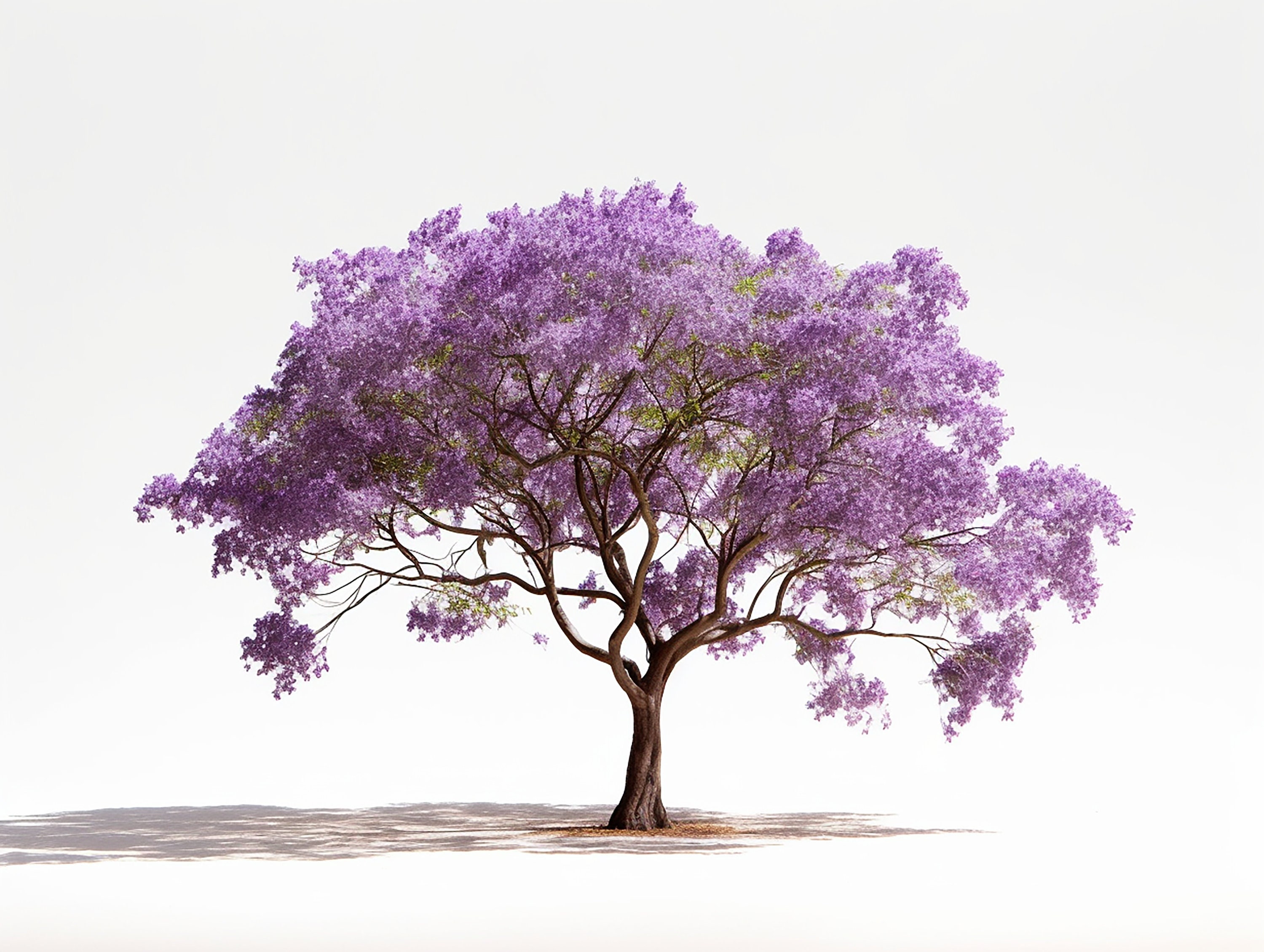 Jacaranda Tree Sketches Set of 5 Colorful Renditions, High-resolution ...