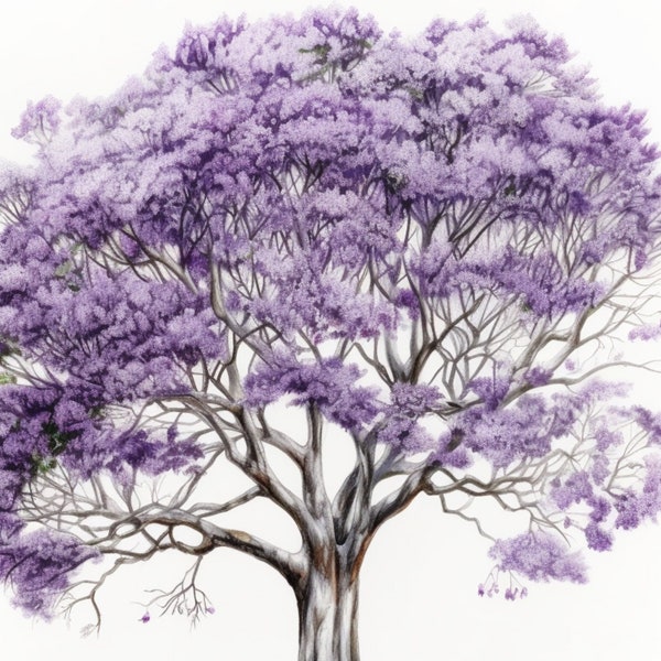 Jacaranda Tree Svg - Etsy