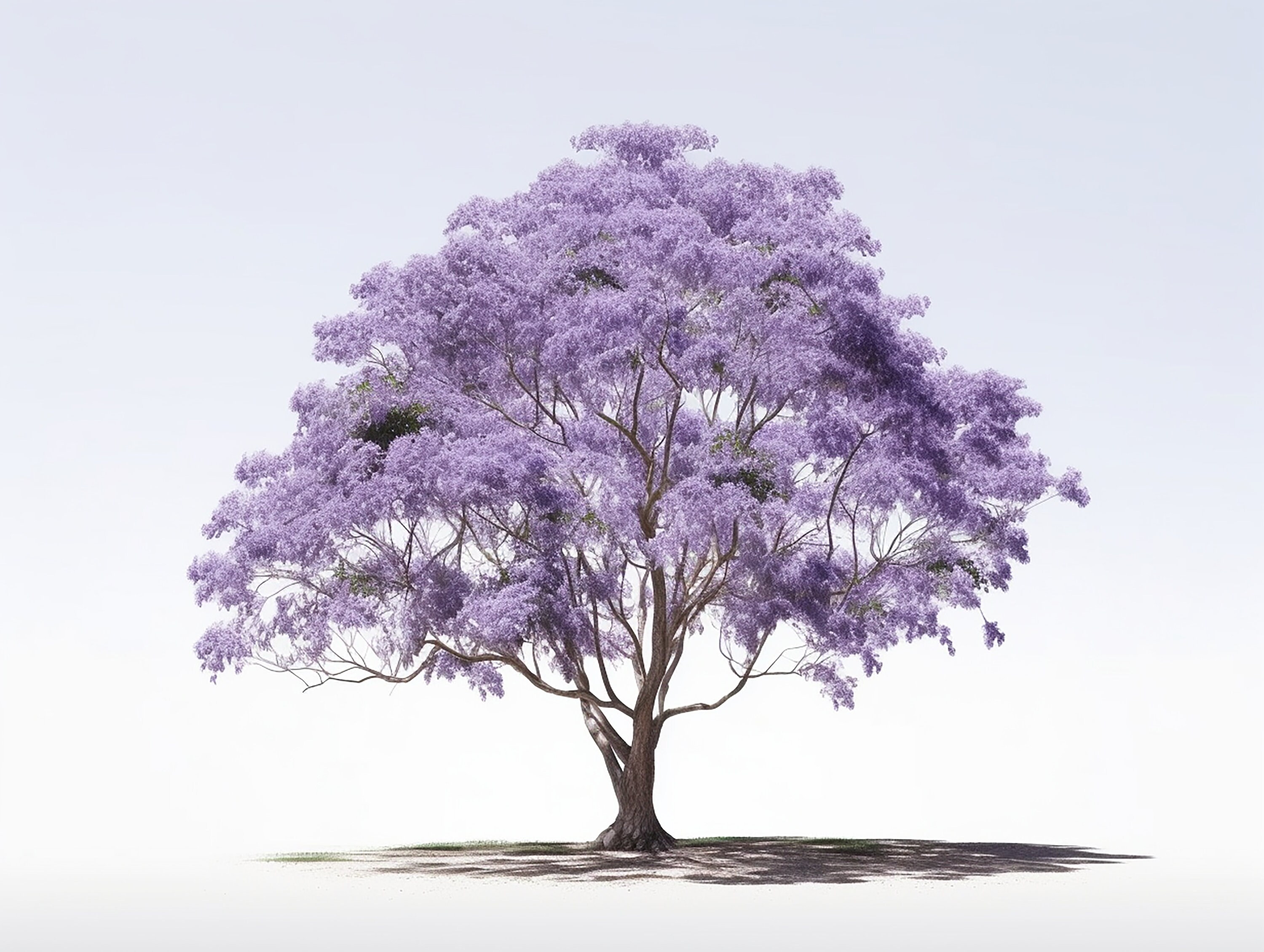 Jacaranda Tree Sketches - Set of 5 Colorful Renditions, High-resolution ...