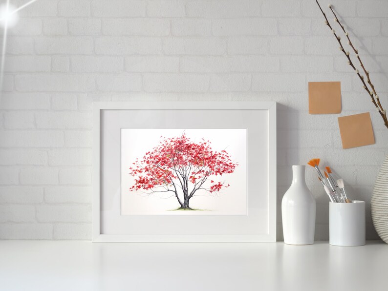 Dogwood Tree Colored Sketch Digital Art Drawing PNG, JPG, SVG 300dpi 4: ...