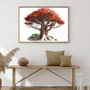 Dragon's Blood Tree Colored Sketch Digital Art Drawing PNG, JPG, SVG ...