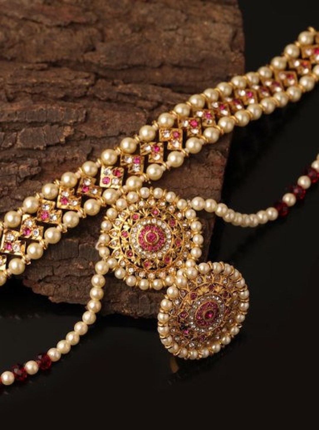 White Kundan Bridal Sheesh Phool Matha Patti Indian Bridal Jewelry ...