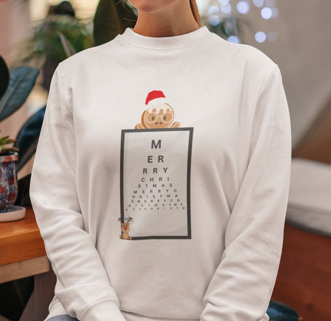 Optometry Sweatshirt Christmas Eye Test Sweatshirt Optometry Gifts Gift ...