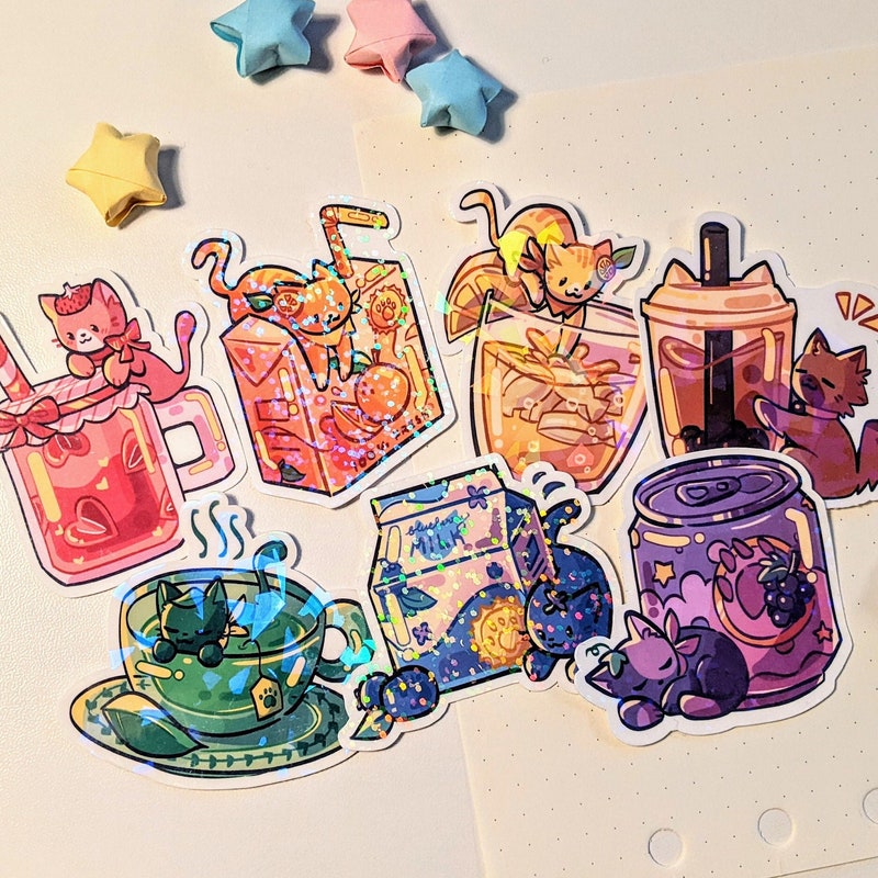 Cute Aesthetic Cat Stickers - Etsy
