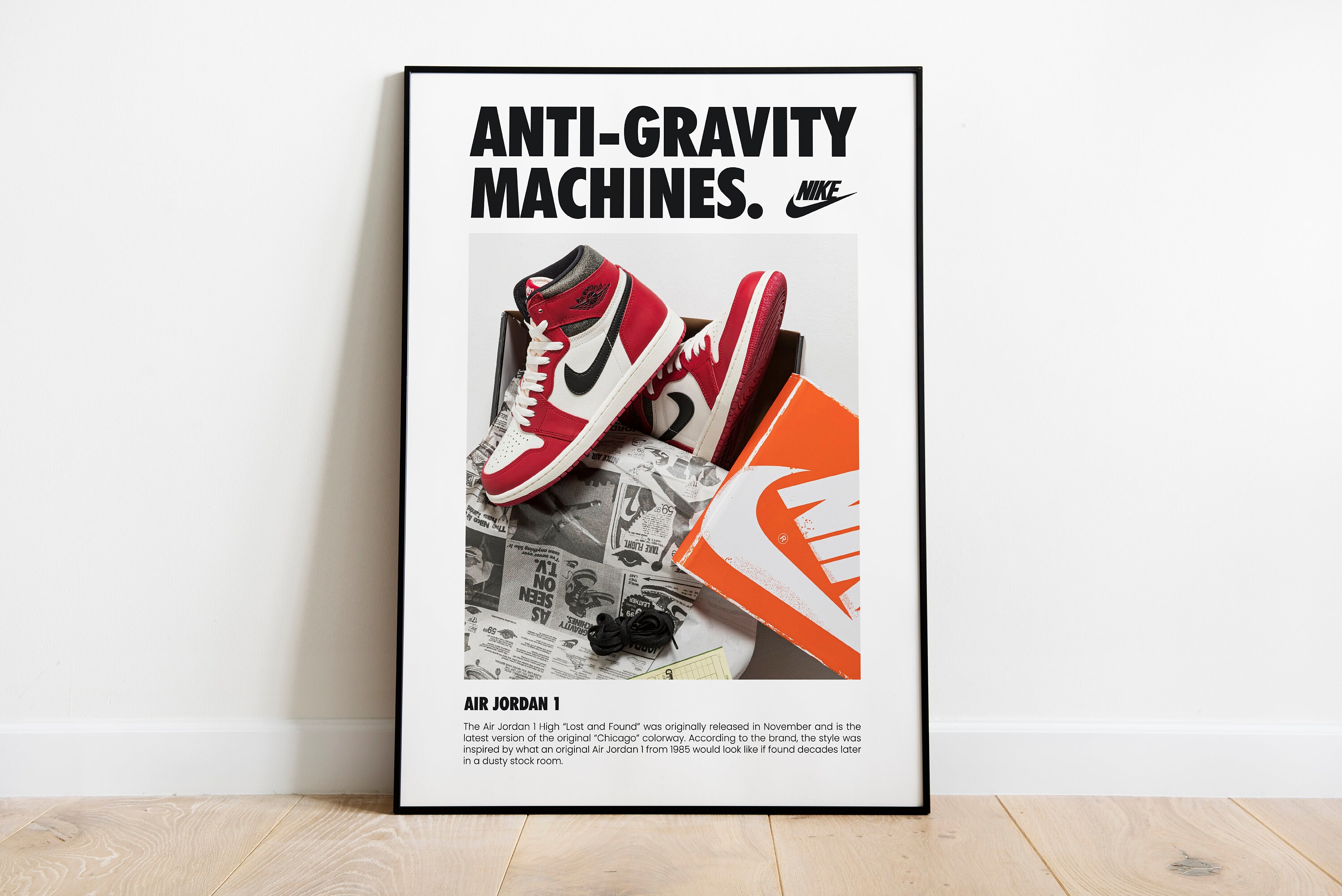 Nike Air Jordan 1 Poster Nike Wall Art Nike Print Vintage Ad - Etsy Canada