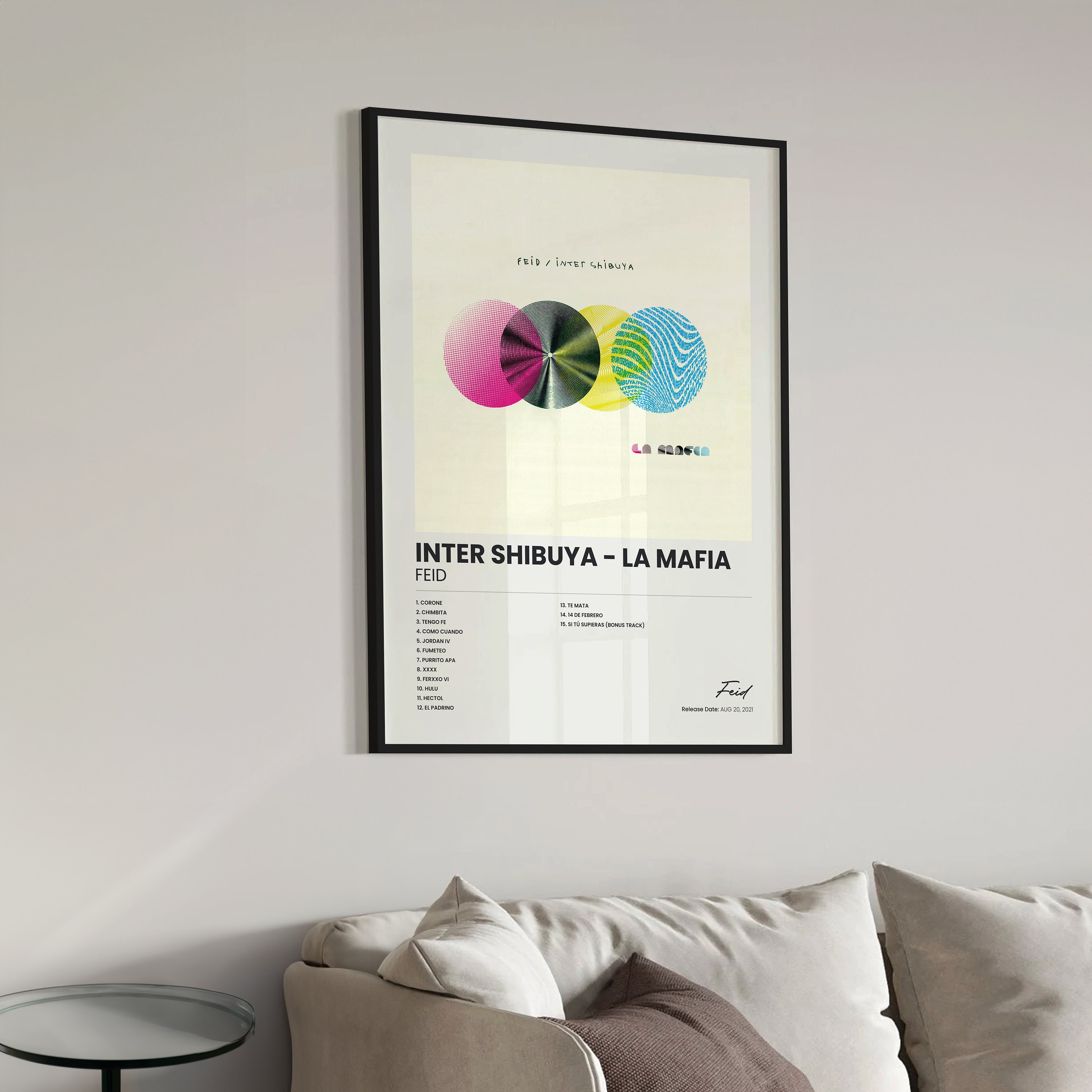 Inter Shibuya Feid Ferxxo Digital Album Cover Art Poster