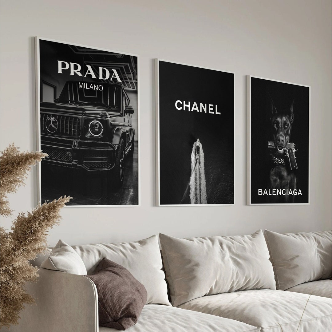 Luxury Brands Digital Poster Set of 4 Fashion Designer - Etsy