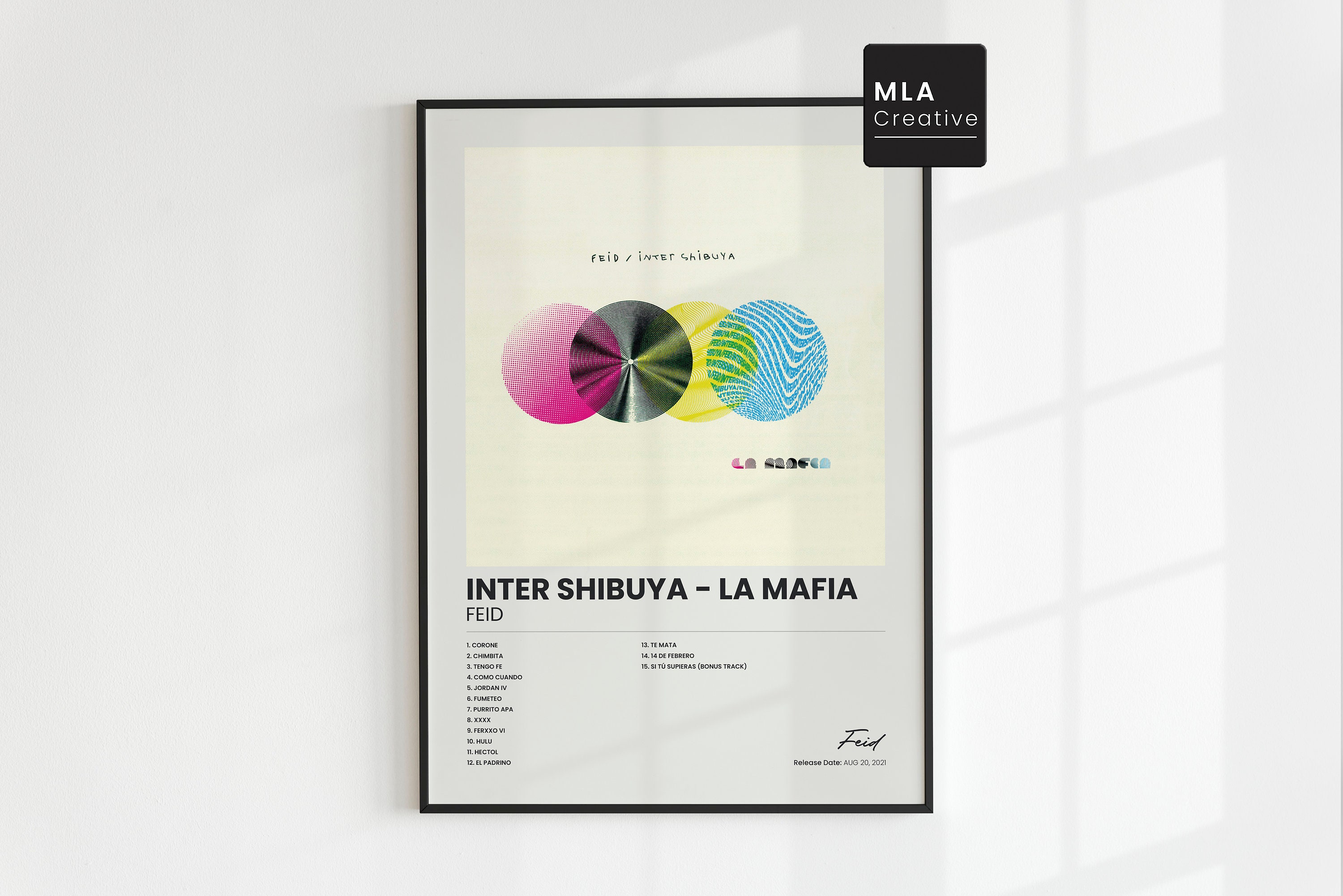 Inter Shibuya Feid Ferxxo Digital Album Cover Art Poster