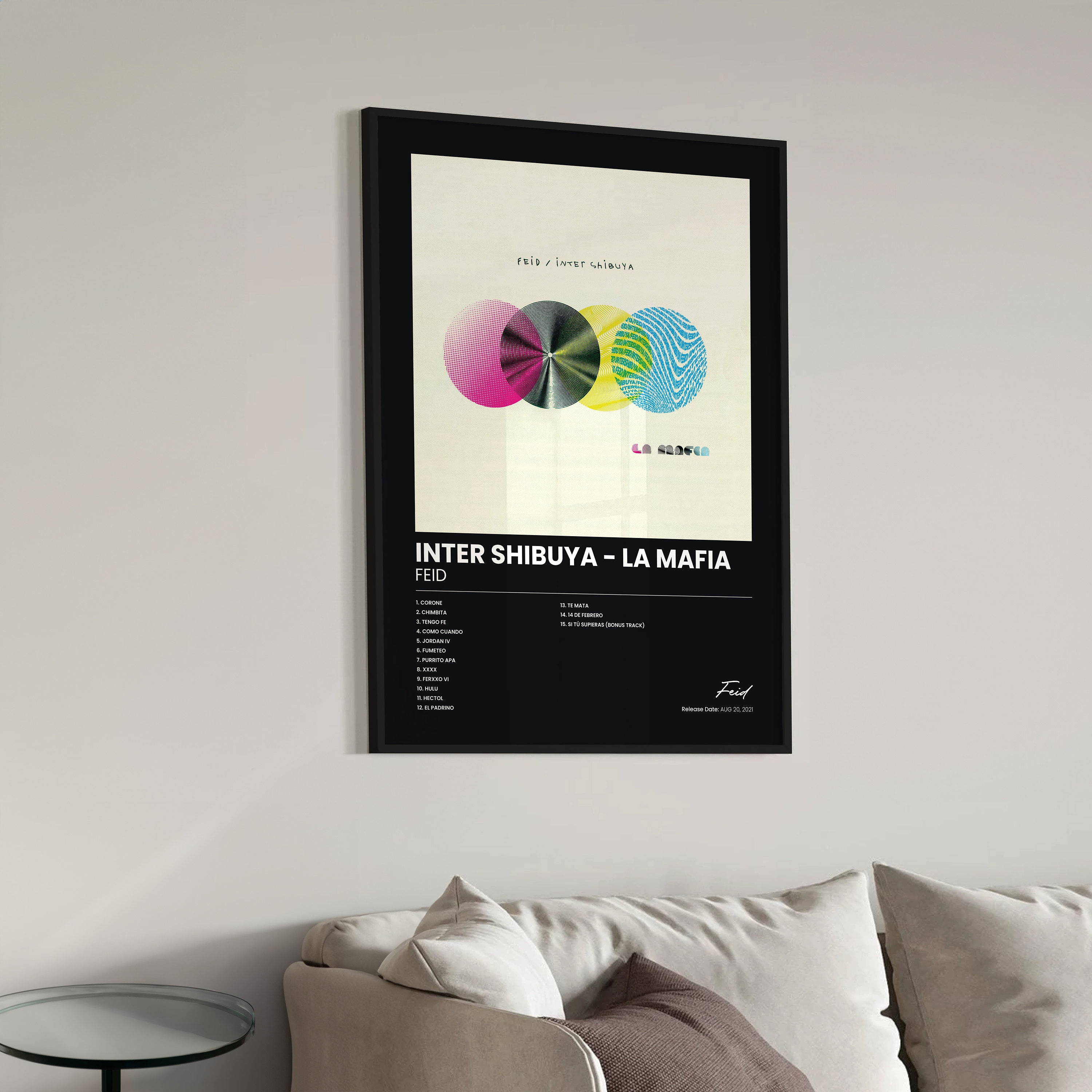 Inter Shibuya Feid Ferxxo Digital Album Cover Art Poster