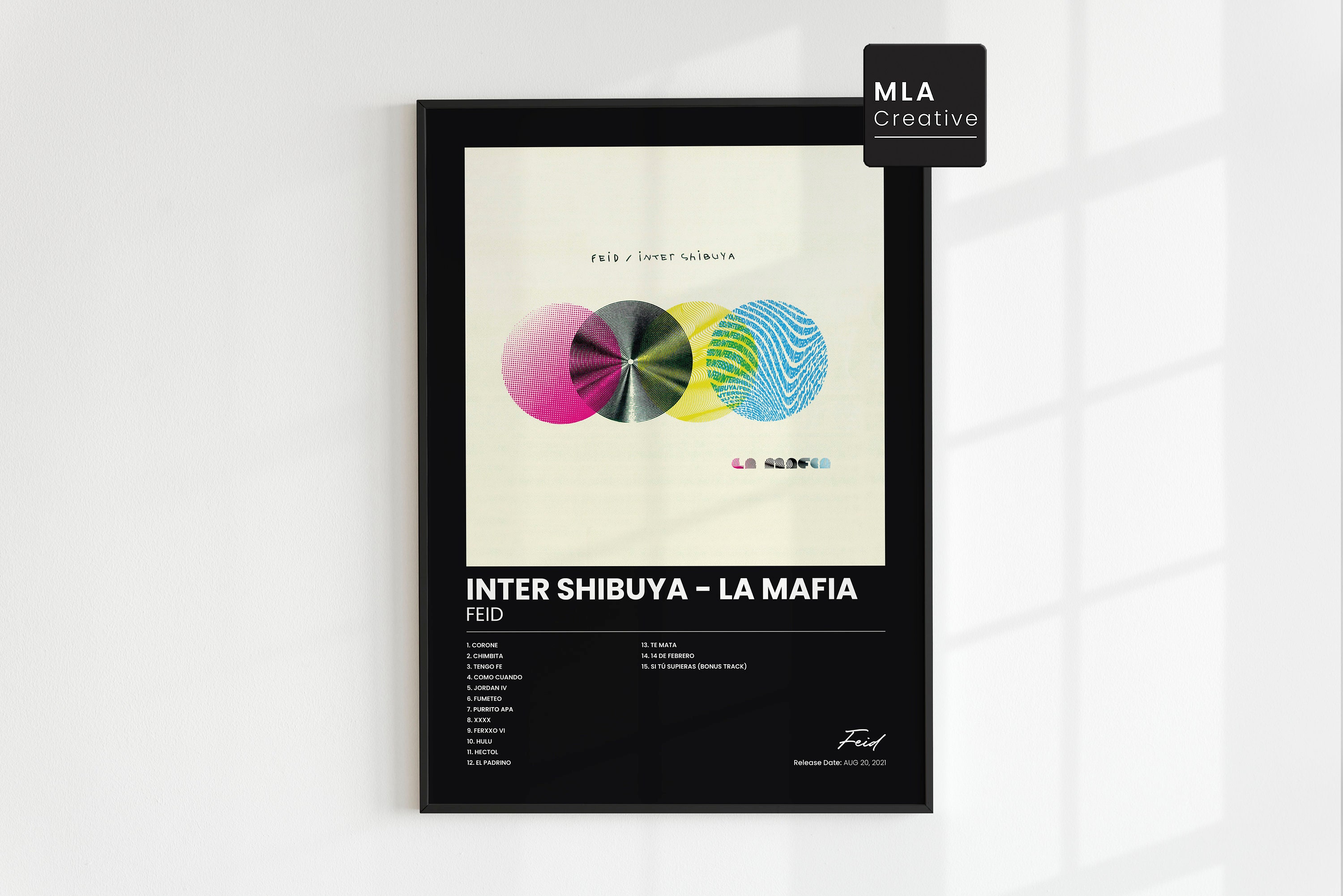 Inter Shibuya Feid Ferxxo Digital Album Cover Art Poster