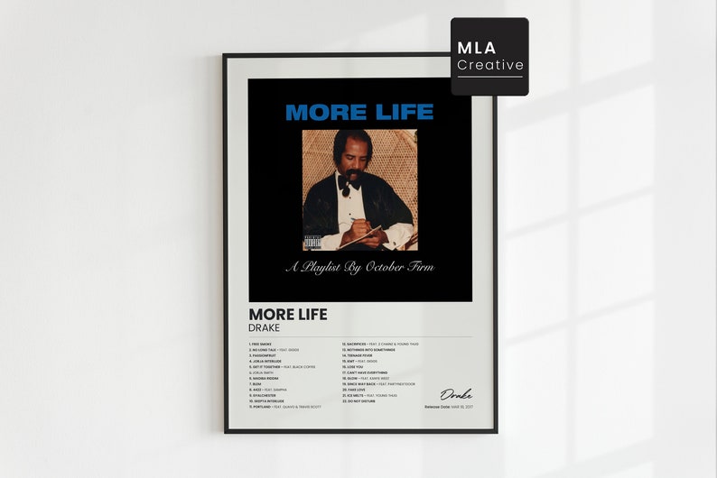 More Life Drake Digital Album Cover Art Poster Download - Etsy
