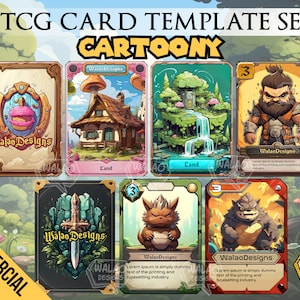 TCG Cartoon Card Template Set | PNG | Digital Download - Etsy