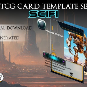 TCG Scifi Card Template Set | PNG | Digital Download - Etsy