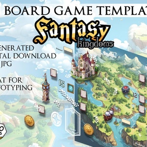 Fantasy Board Game Template Set | PNG | JPG | Digital Download | RPG ...