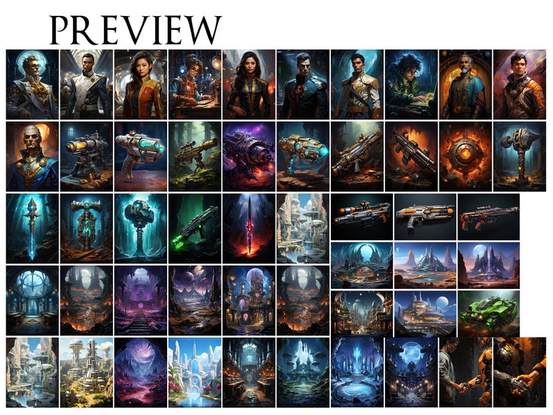 Scifi Character Portraits | Futuristic | Variety | Digital Painting ...