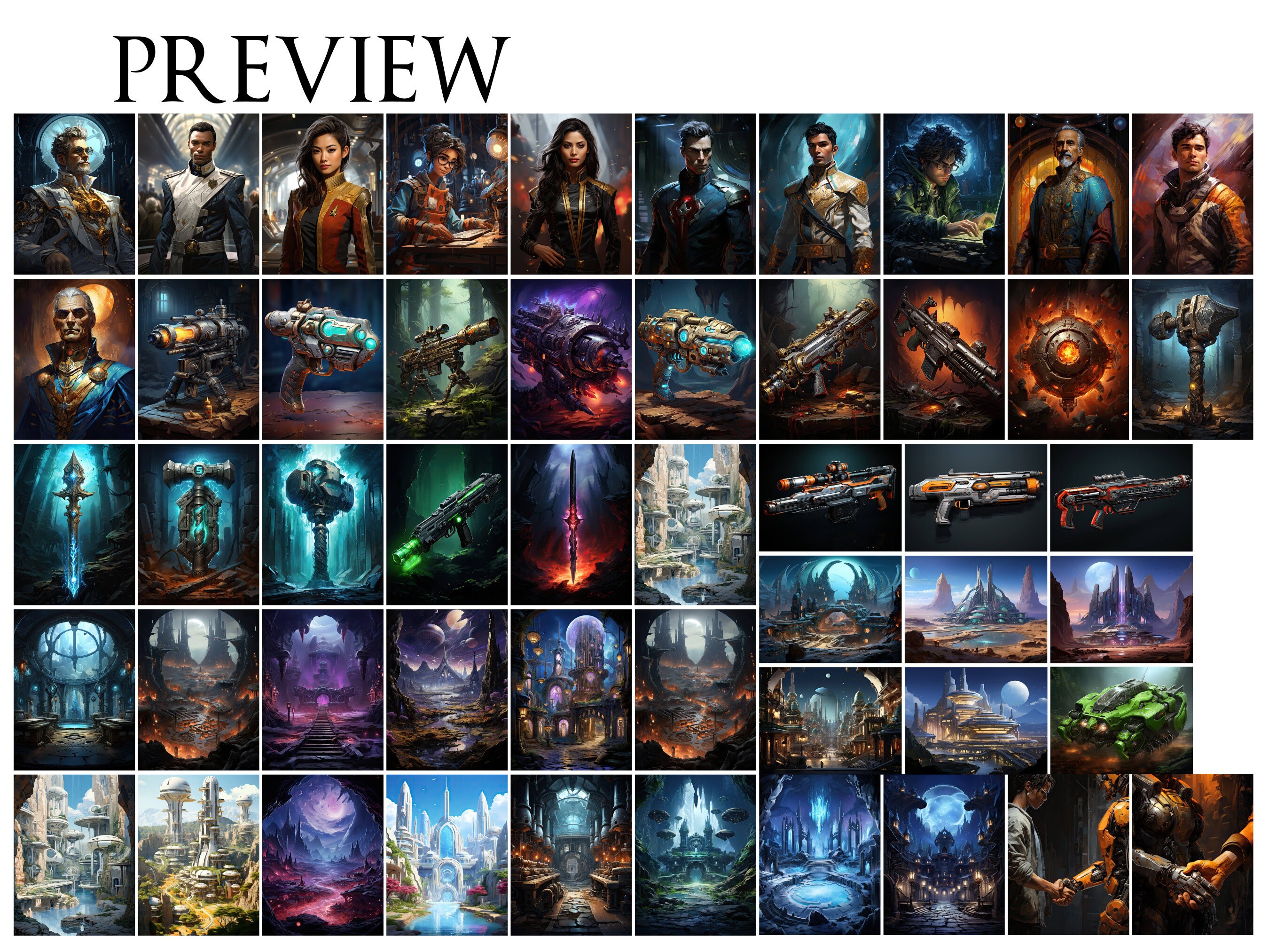 Scifi Character Portraits | Futuristic | Variety | Digital Painting ...