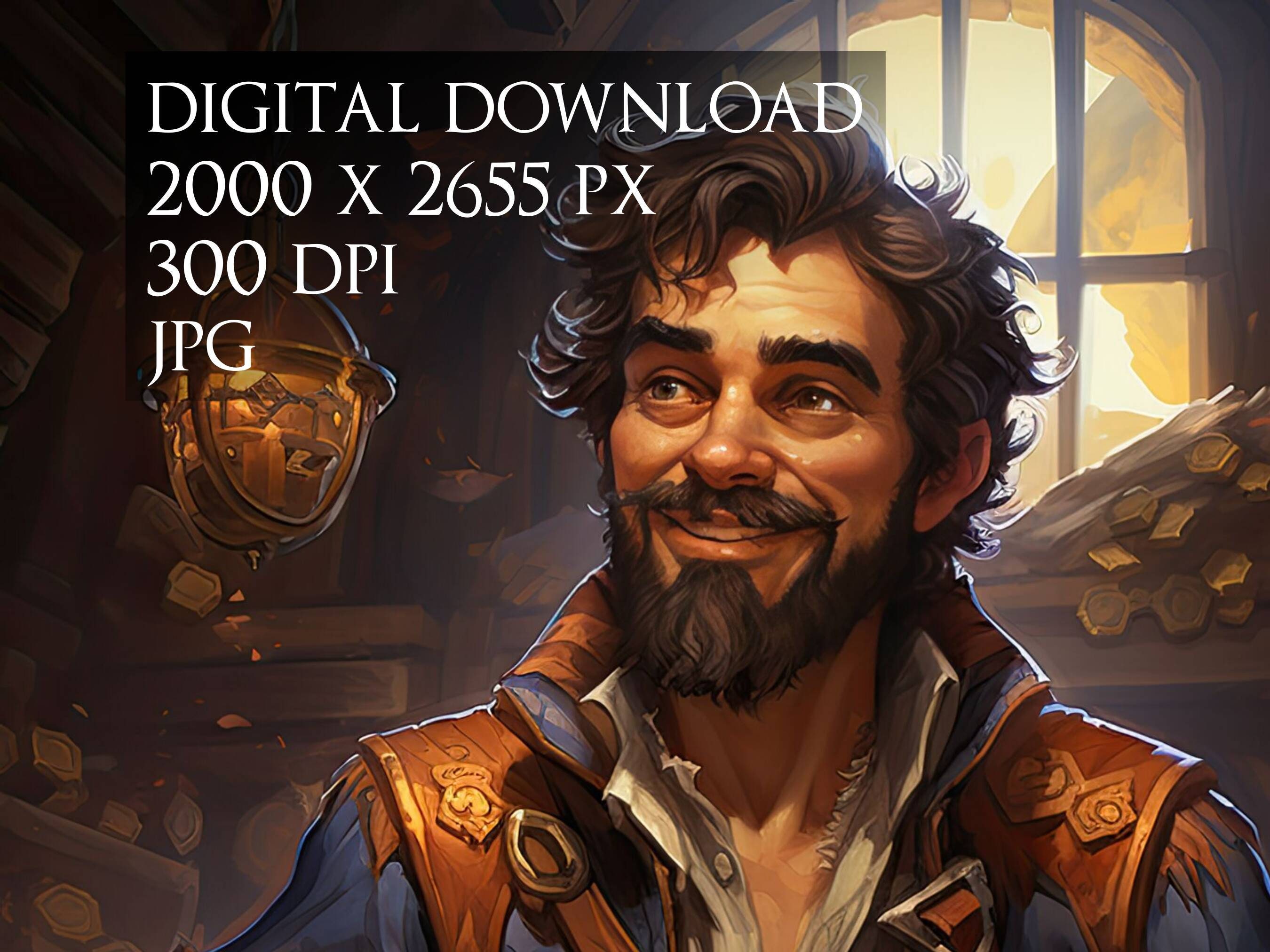 Fantasy Character Portraits Villagers Town NPC Digital Painting JPG ...