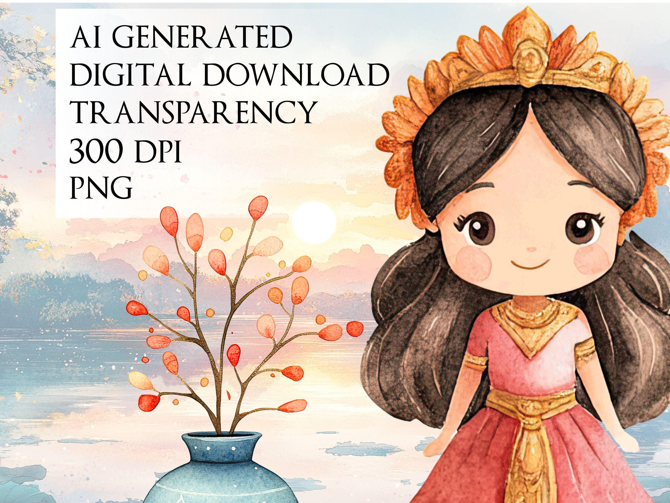Cute Asian Princesses | Watercolor | Princess, Magical, Fairy Tale ...
