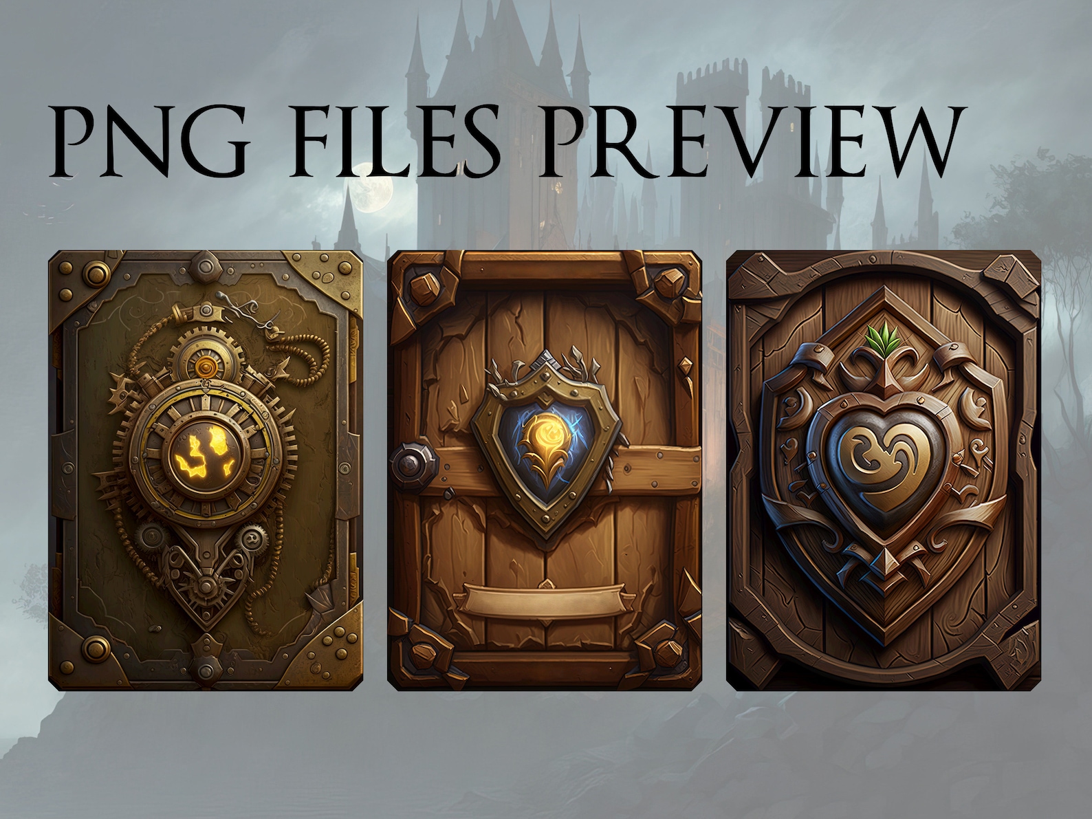 TCG Fantasy Card Template Set #1 | PNG | Digital Download - Etsy