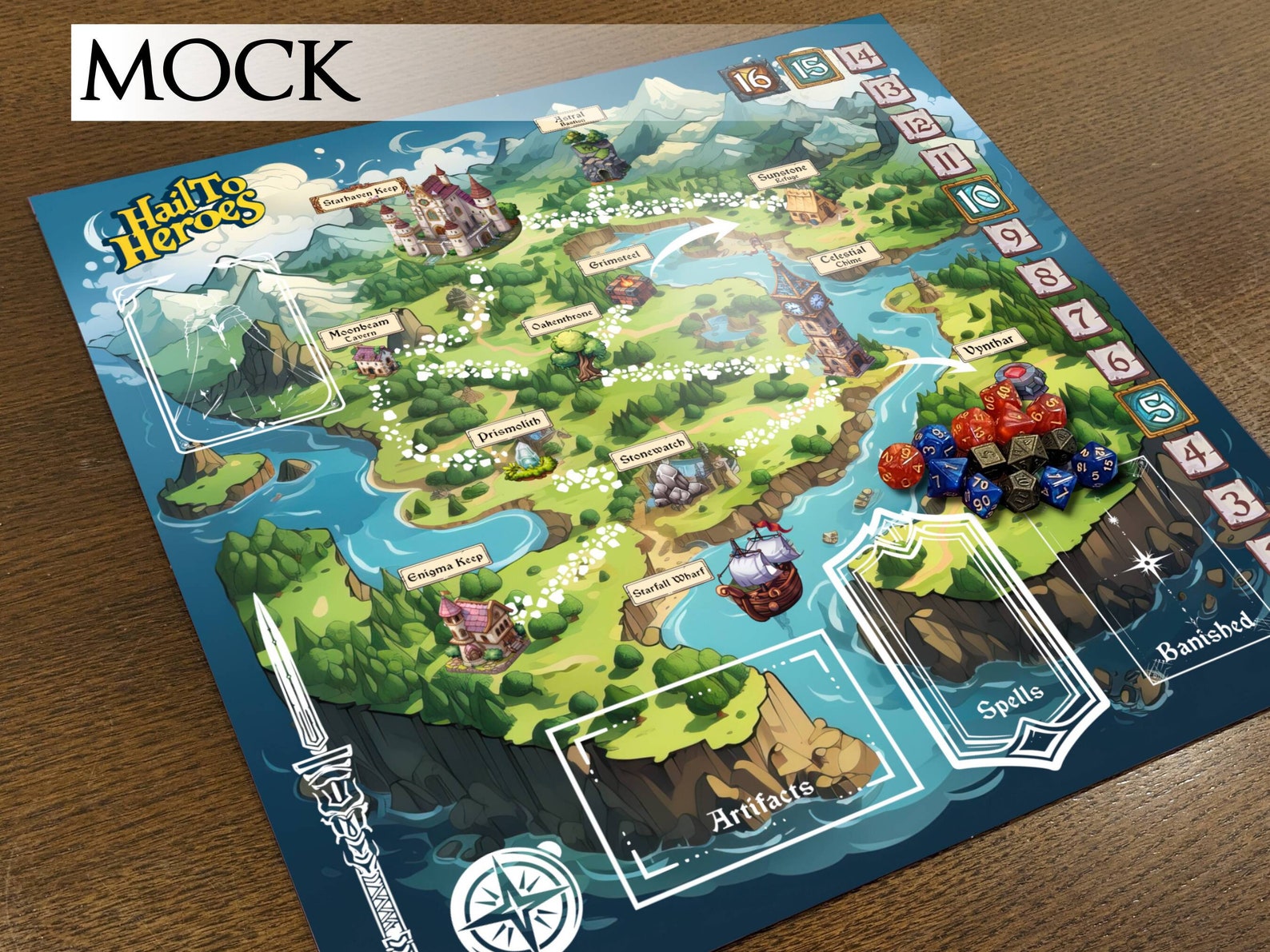 Fantasy Board Game Template Set | PNG | JPG | Digital Download | RPG ...