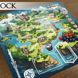 Fantasy Board Game Template Set | PNG | JPG | Digital Download | RPG ...