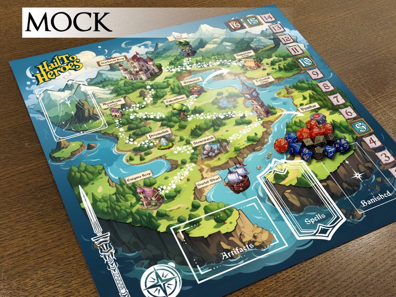 Fantasy Board Game Template Set | PNG | JPG | Digital Download | RPG ...