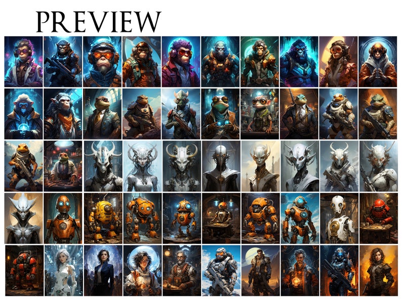 Scifi Character Portraits | Futuristic | Variety | Digital Painting ...