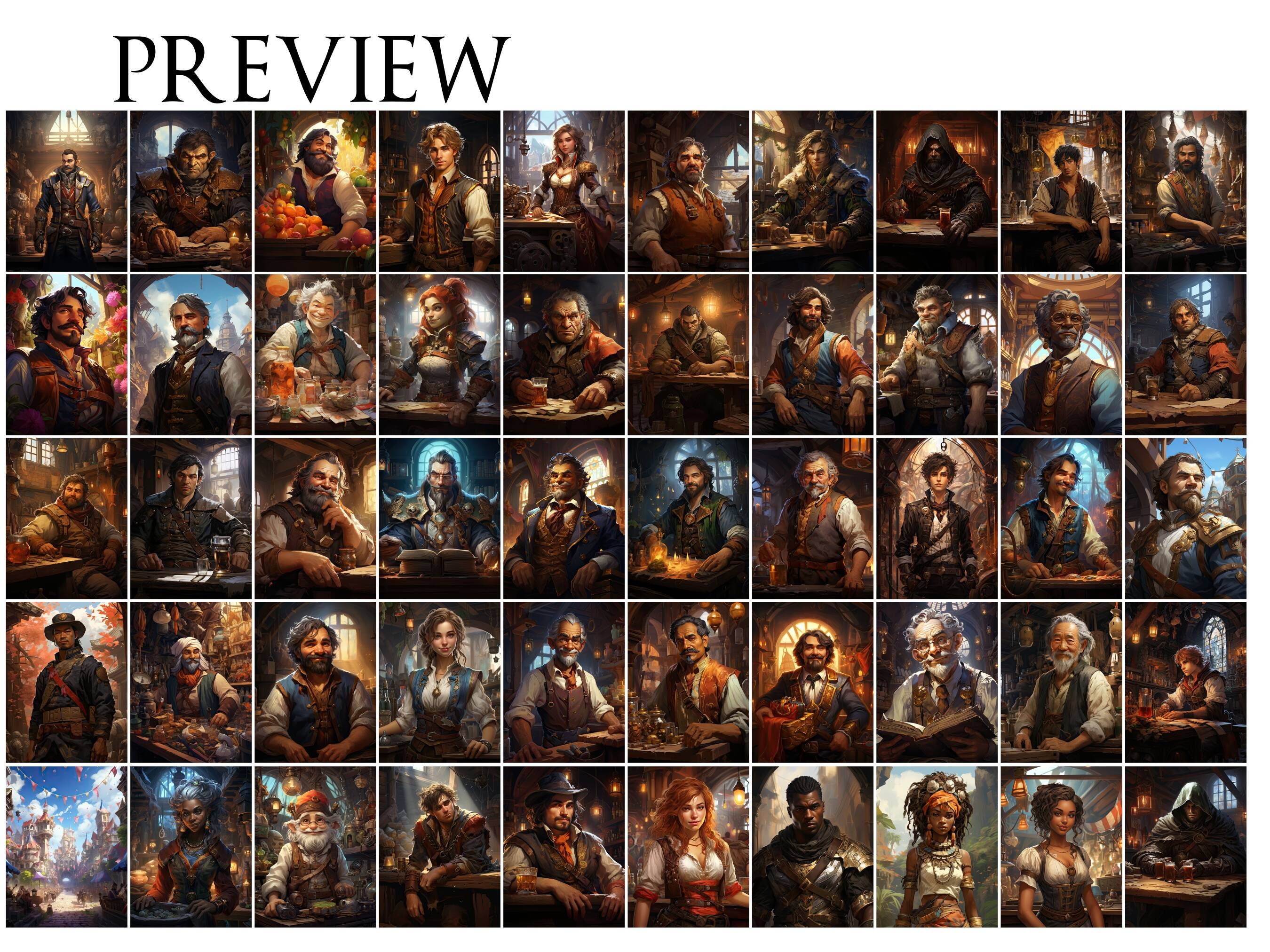 Fantasy Character Portraits | Villagers | Town NPC | Digital Painting ...