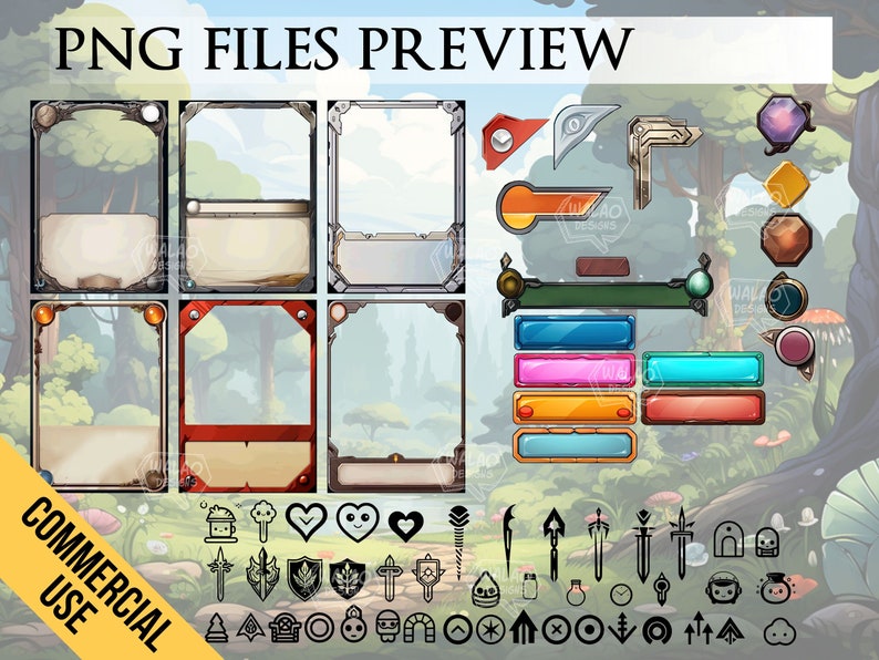 TCG Cartoon Card Template Set | PNG | Digital Download - Etsy