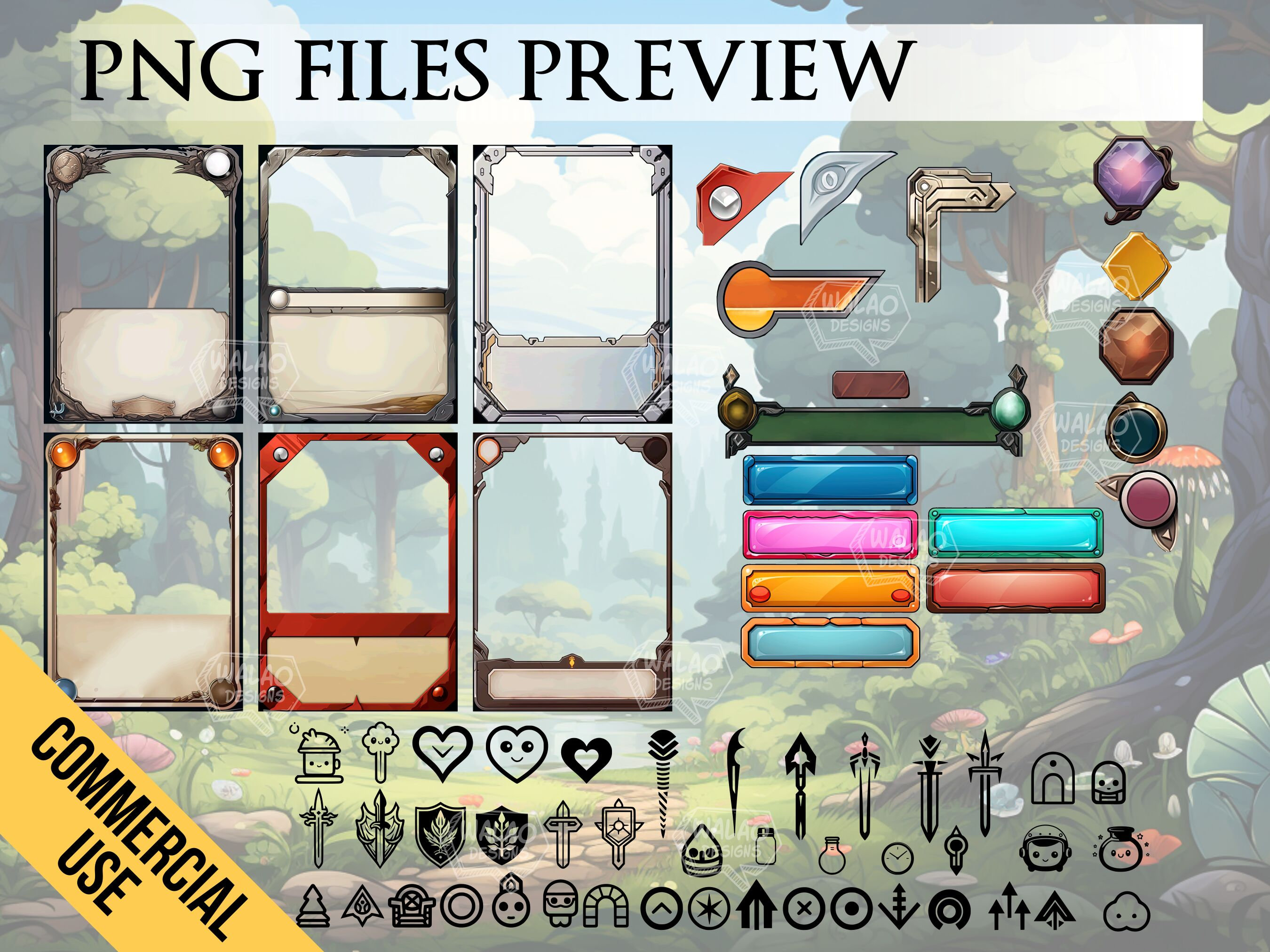 TCG Cartoon Card Template Set | PNG | Digital Download - Etsy