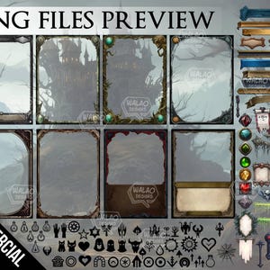 TCG Horror Fantasy Card Template Set | PNG | Digital Download | Creepy ...