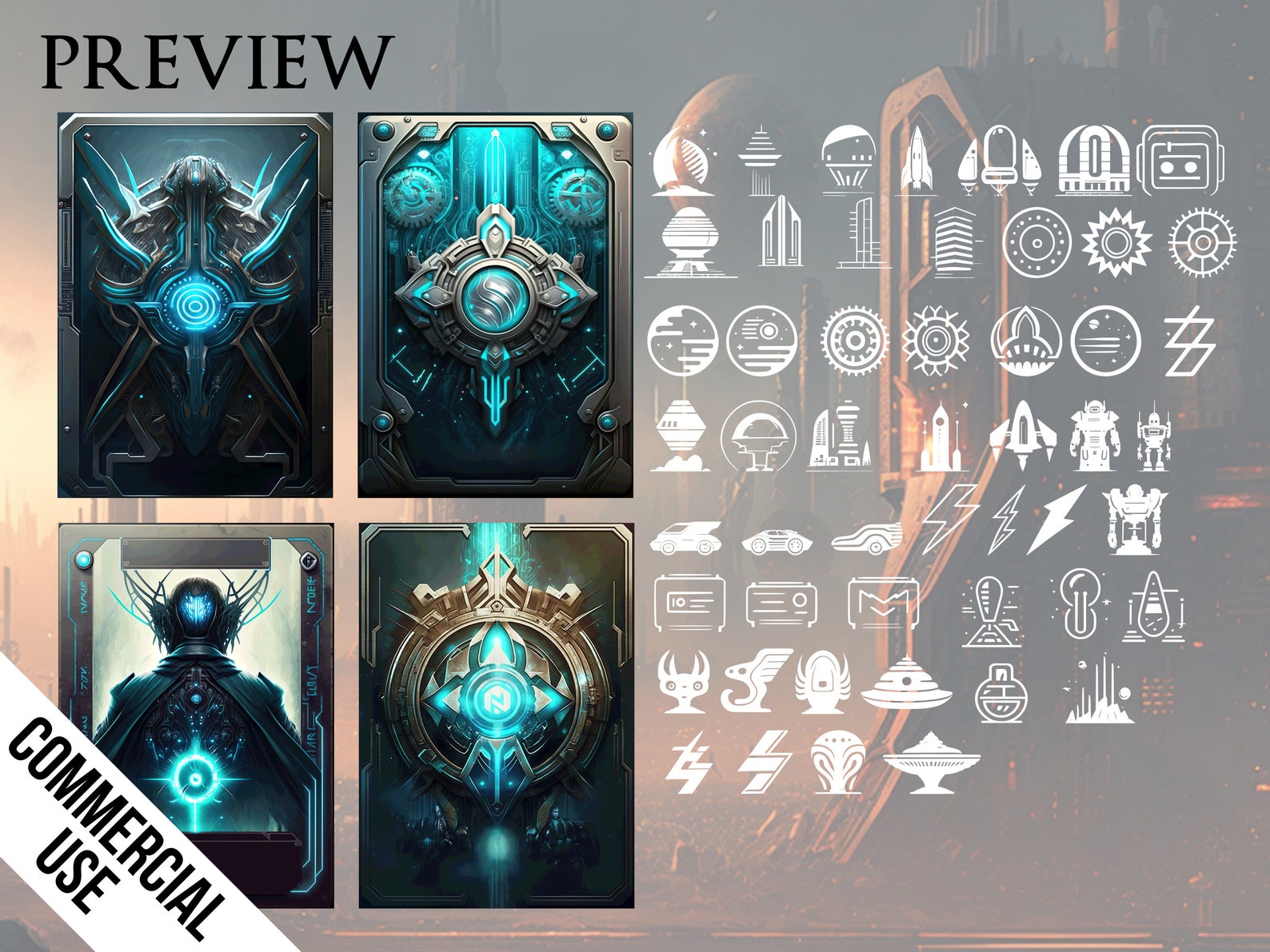 TCG Scifi Card Template Set | PNG | Digital Download - Etsy