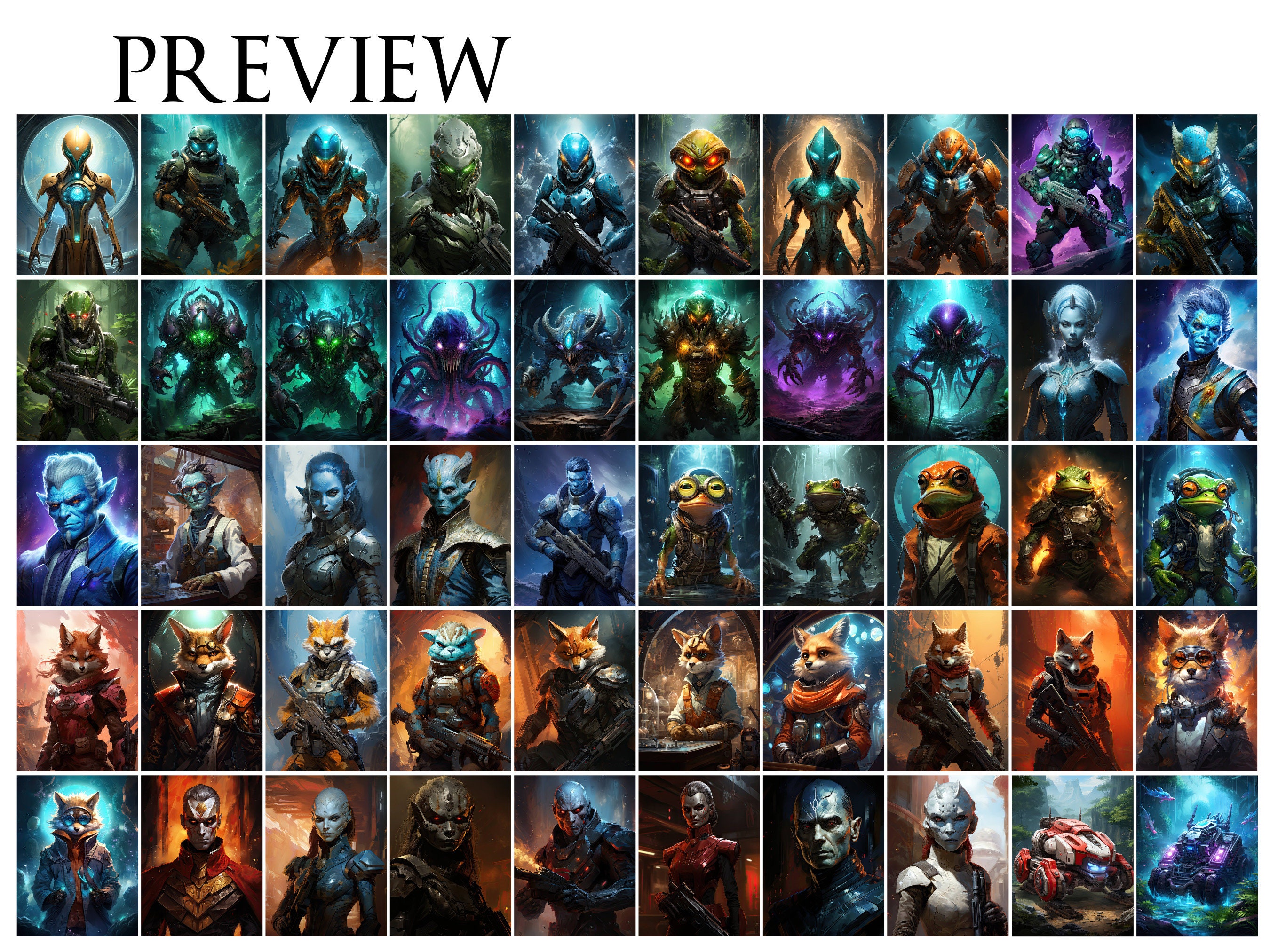 Scifi Character Portraits | Futuristic | Variety | Digital Painting ...