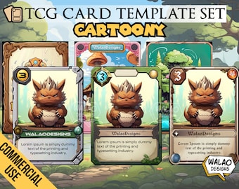 TCG Scifi Card Template Set | PNG | Digital Download - Etsy