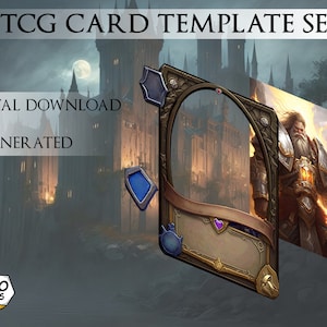 TCG Fantasy Card Template Set #1 | PNG | Digital Download - Etsy