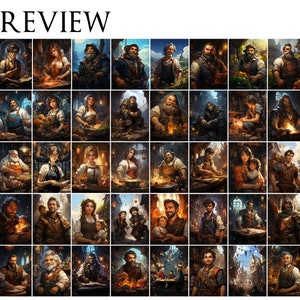 Fantasy Character Portraits | Villagers | Town NPC | Digital Painting ...