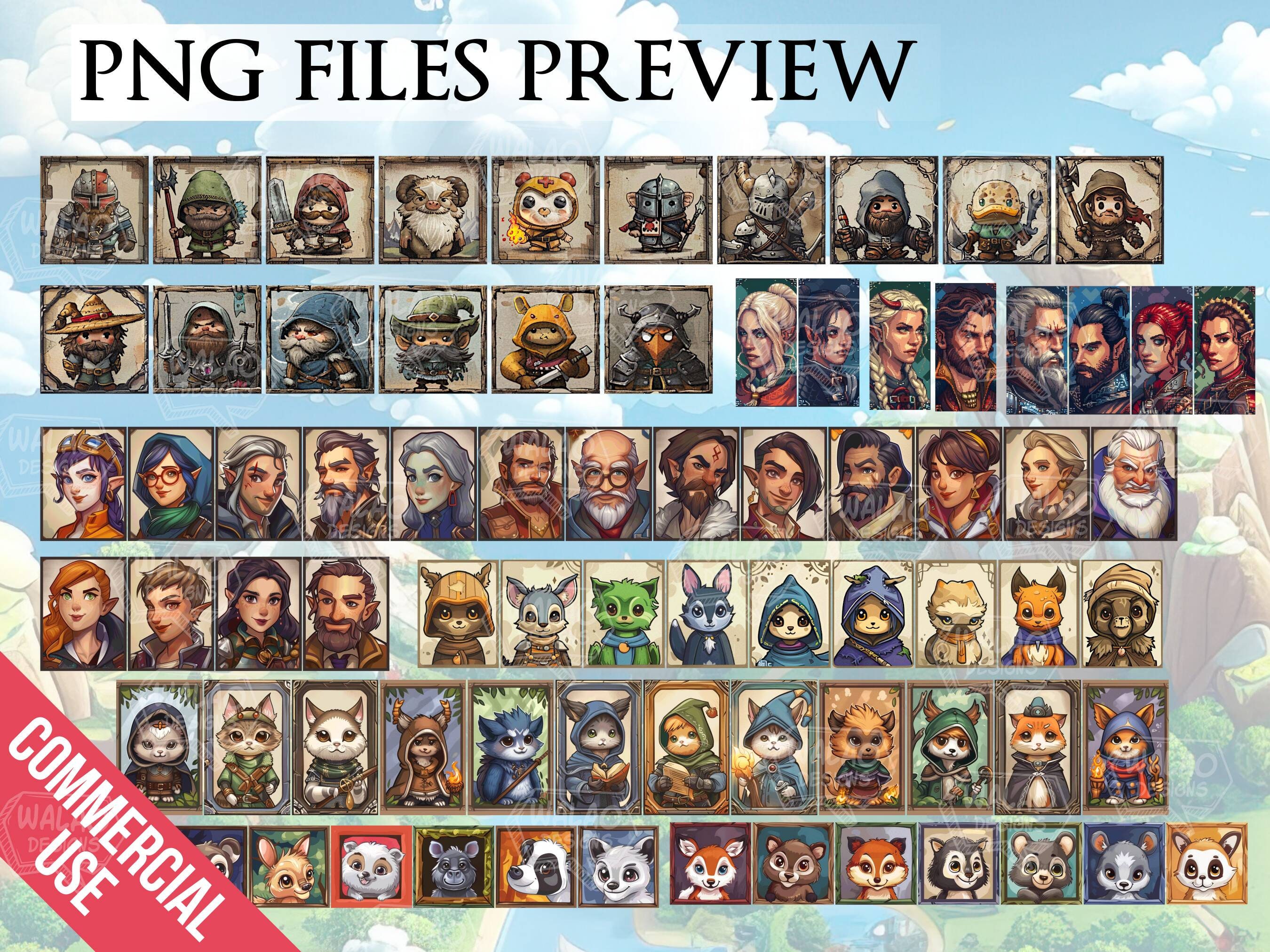 Fantasy Board Game Template Set | PNG | JPG | Digital Download | RPG ...