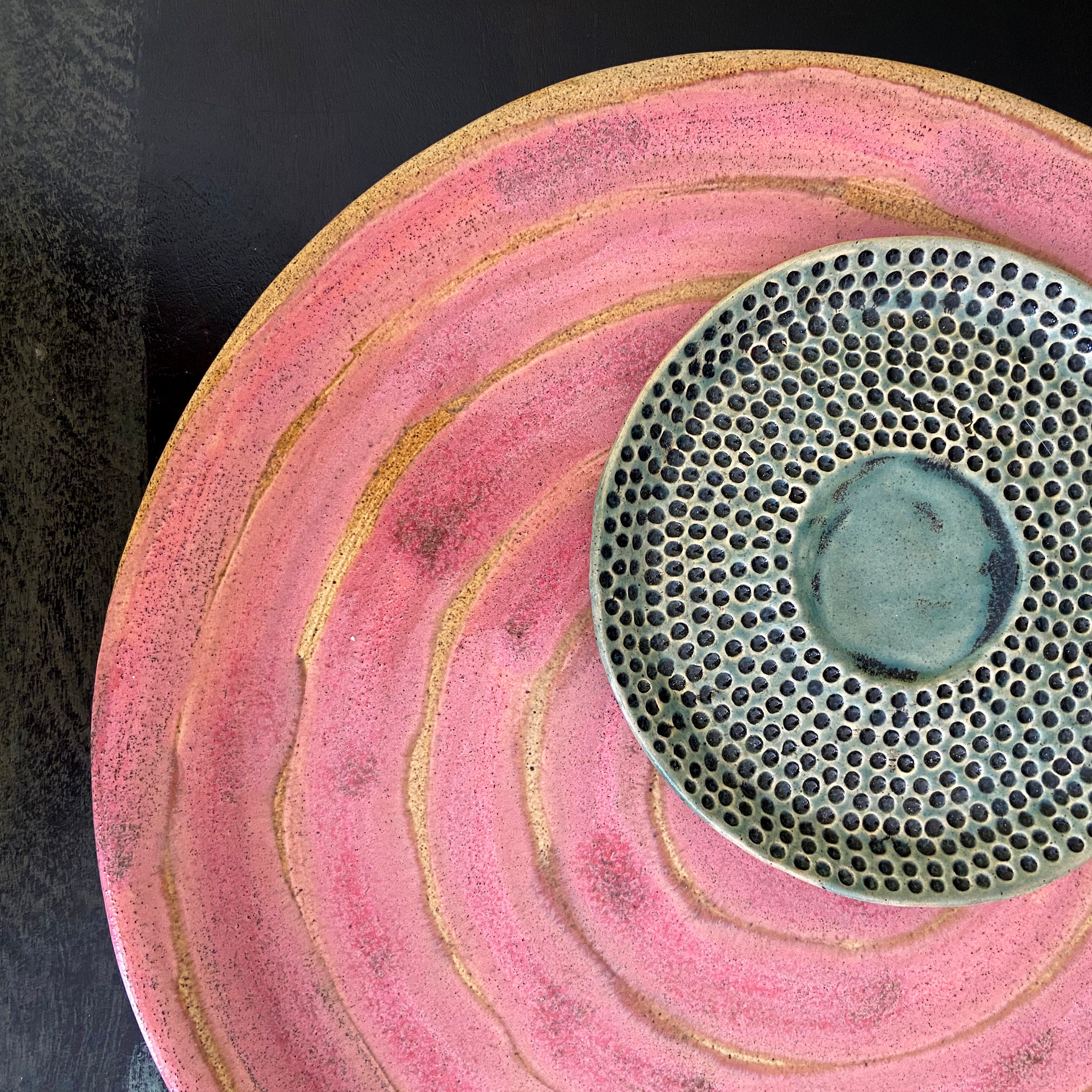 Ceramic Pink/old Rose Rustic Plate Ceramic Plate Handmade Pottery ...