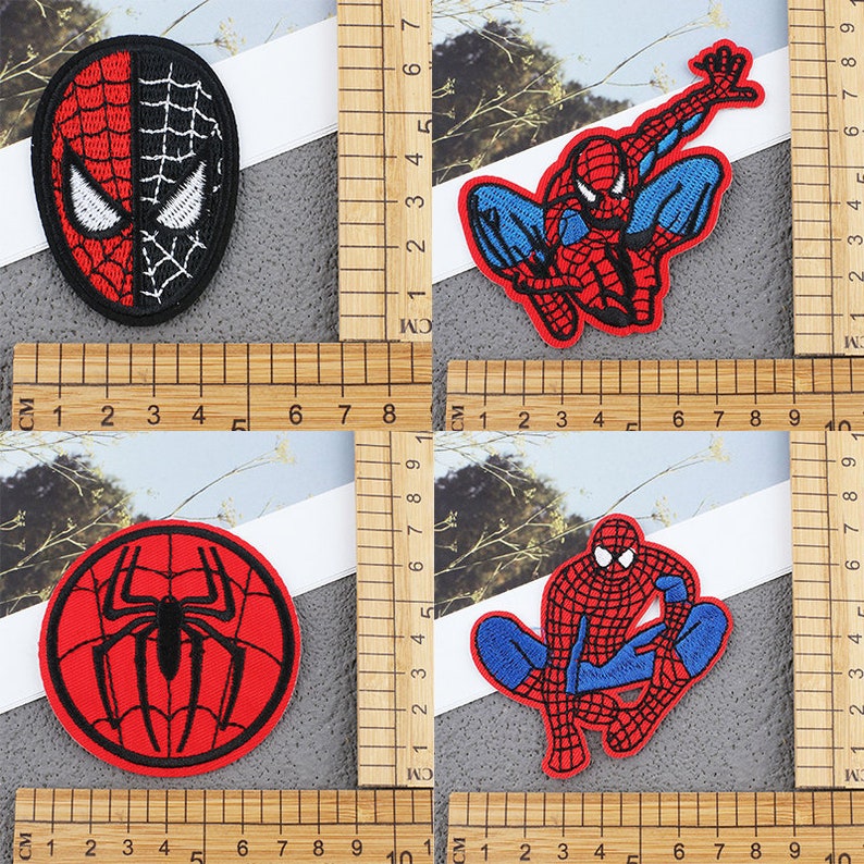 Spiderman Iron on Patches Cute Spiderman Patch Embroidered Badge Appliqué - Etsy Australia