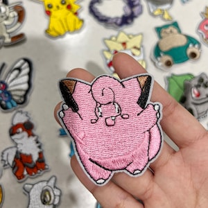 Pokemon,iron on Patches,sew On,patch,pikachu, Pokeball,bulbasaur, Meowth, Denim,embroidery,eevee ...