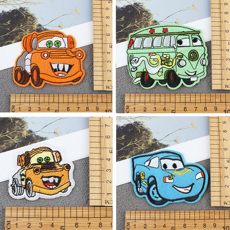 Lightning Mcqueen Cars Kids Movie Iron on Patch for Denim Jacket ...