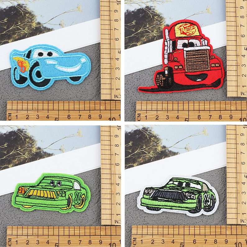 Lightning Mcqueen Cars Kids Movie Iron on Patch for Denim Jacket ...