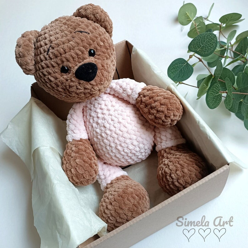 Amigurumi Plush Bear Pattern, Crochet Teddy Bear Pattern, Crochet Plush ...