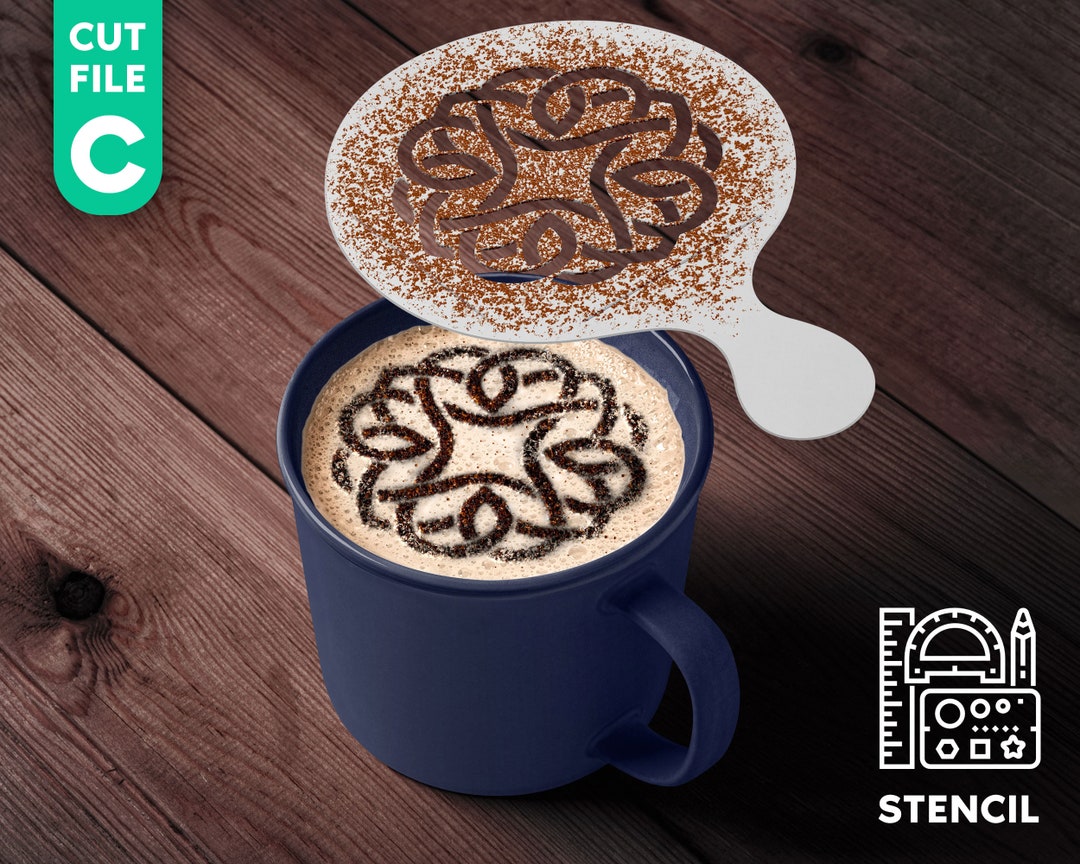 Celtic Knot Stencil Ailm Inspired SVG Cut File for DIY Crafts and Home ...