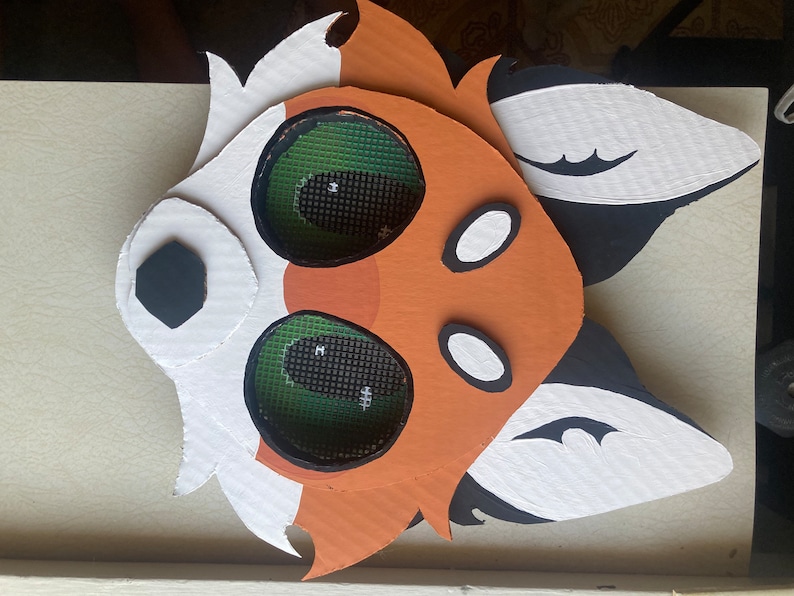 Cardboard Furry Therian Mask FOLLOW ME EYES - Etsy