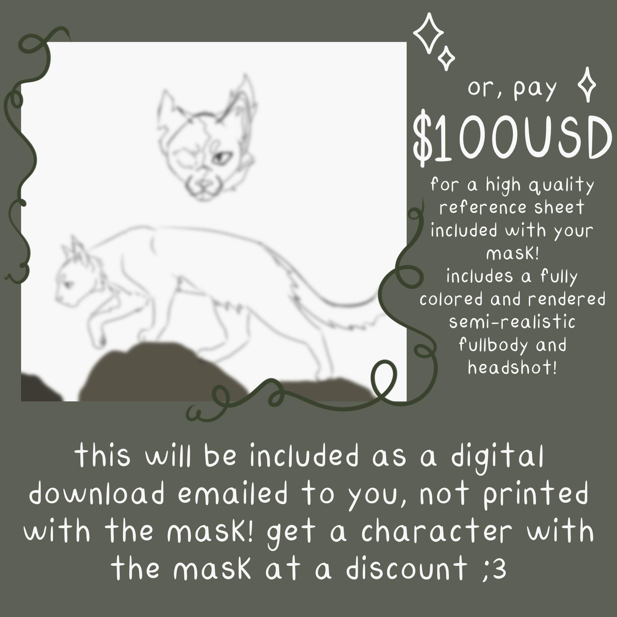 Scarred Tabby Cat Mask for Therian or Furry - Etsy