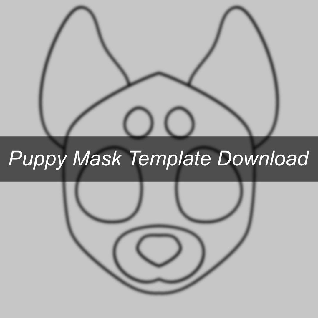 Dog Mask Template PDF Download - Etsy