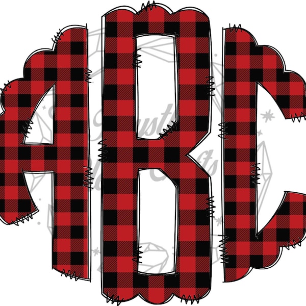 Circle Buffalo Plaid Png - Etsy